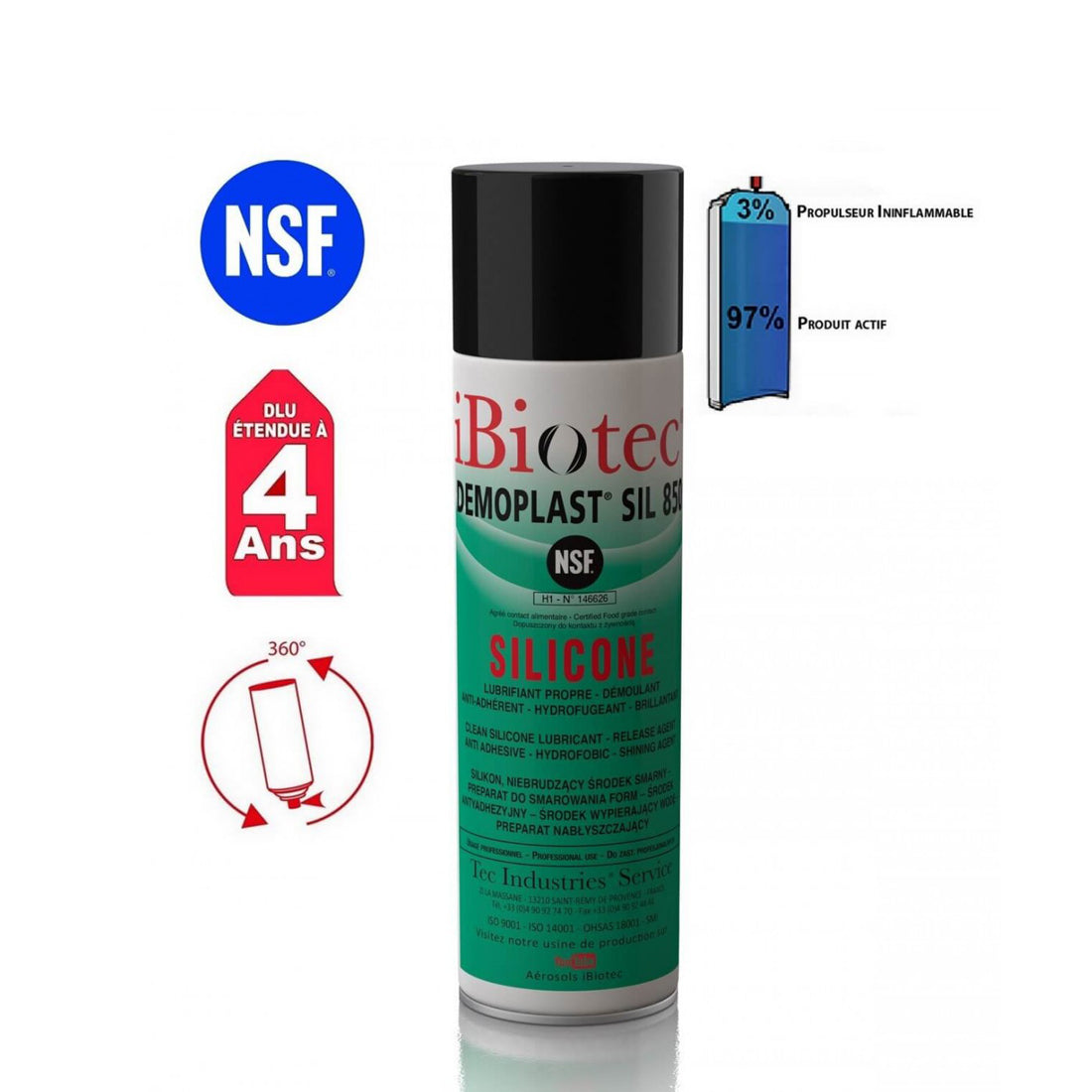 Spray pentru demulare matrite - Ibiotec DÉMOPLAST® SIL 850 - 650ml ...